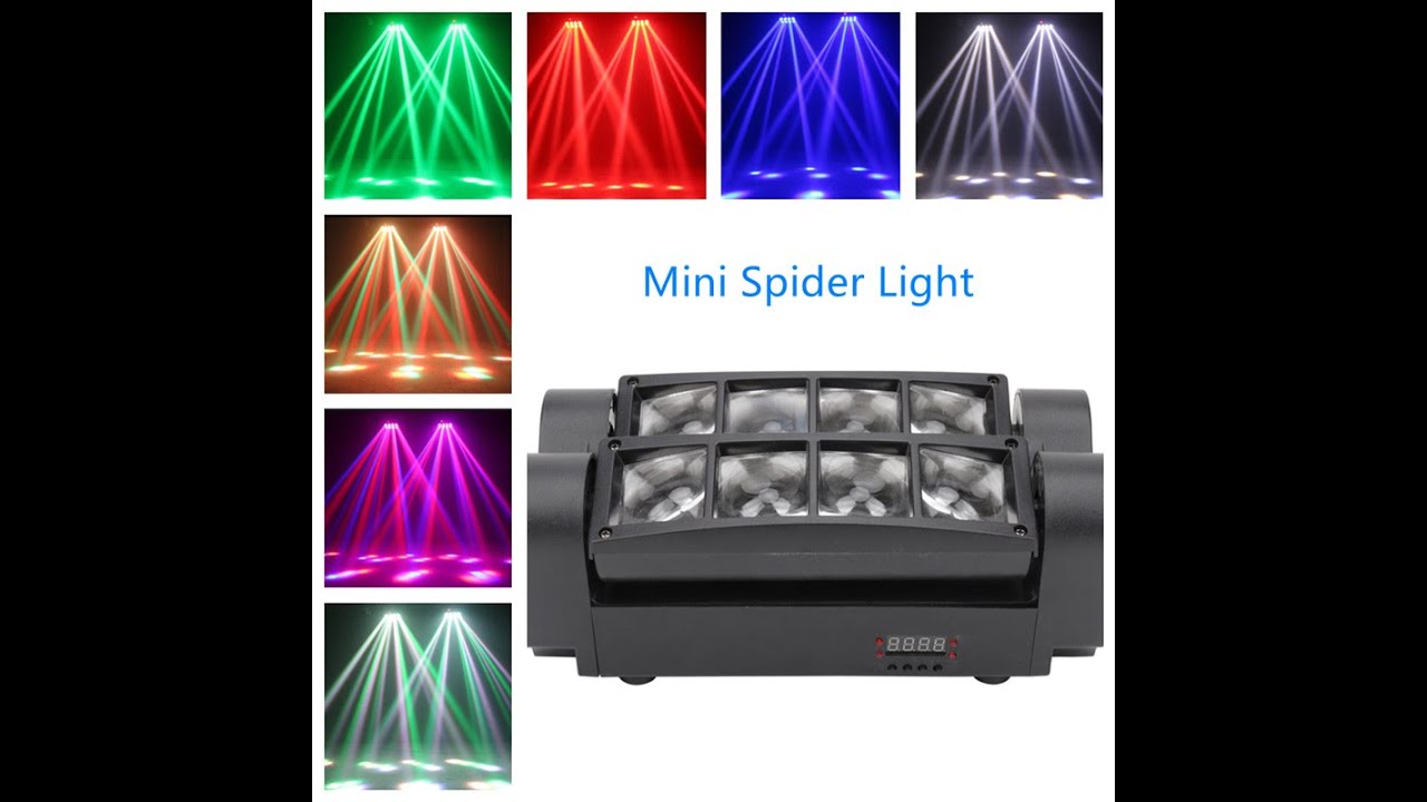 EFF001 Led mini spider moving light（plastic body) - YouTube