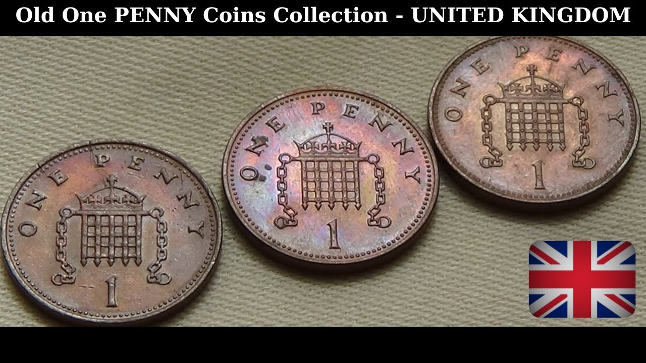 Old One PENNY Coins Collection - UNITED KINGDOM - YouTube