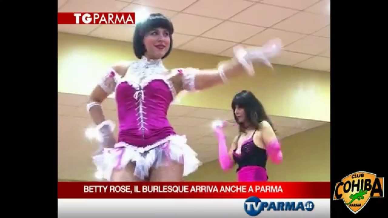 Betty Rose al TG di TV PARMA con il suo BonTon Burlesque al Cohiba Club ...
