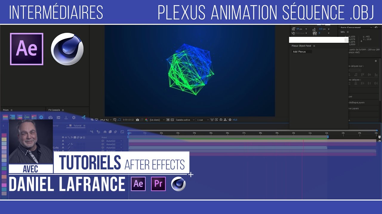 Plexus Animation séquence OBJ - Tutoriels After effects en français ...