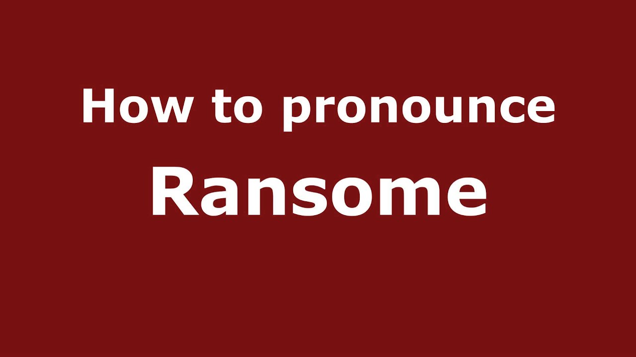 How to Pronounce Ransome - PronounceNames.com - YouTube