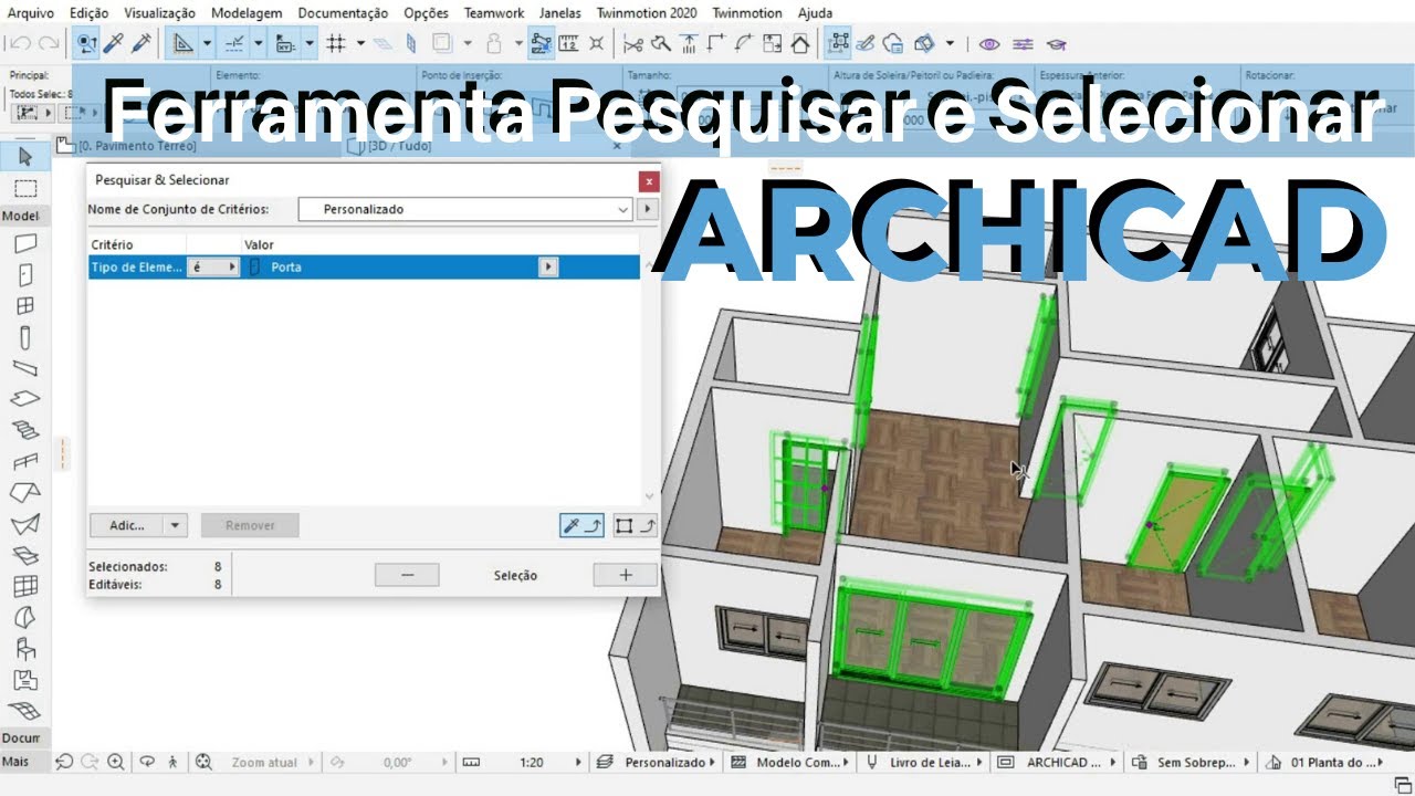 ARCHICAD | Como USAR a Ferramenta PESQUISAR E SELECIONAR - YouTube