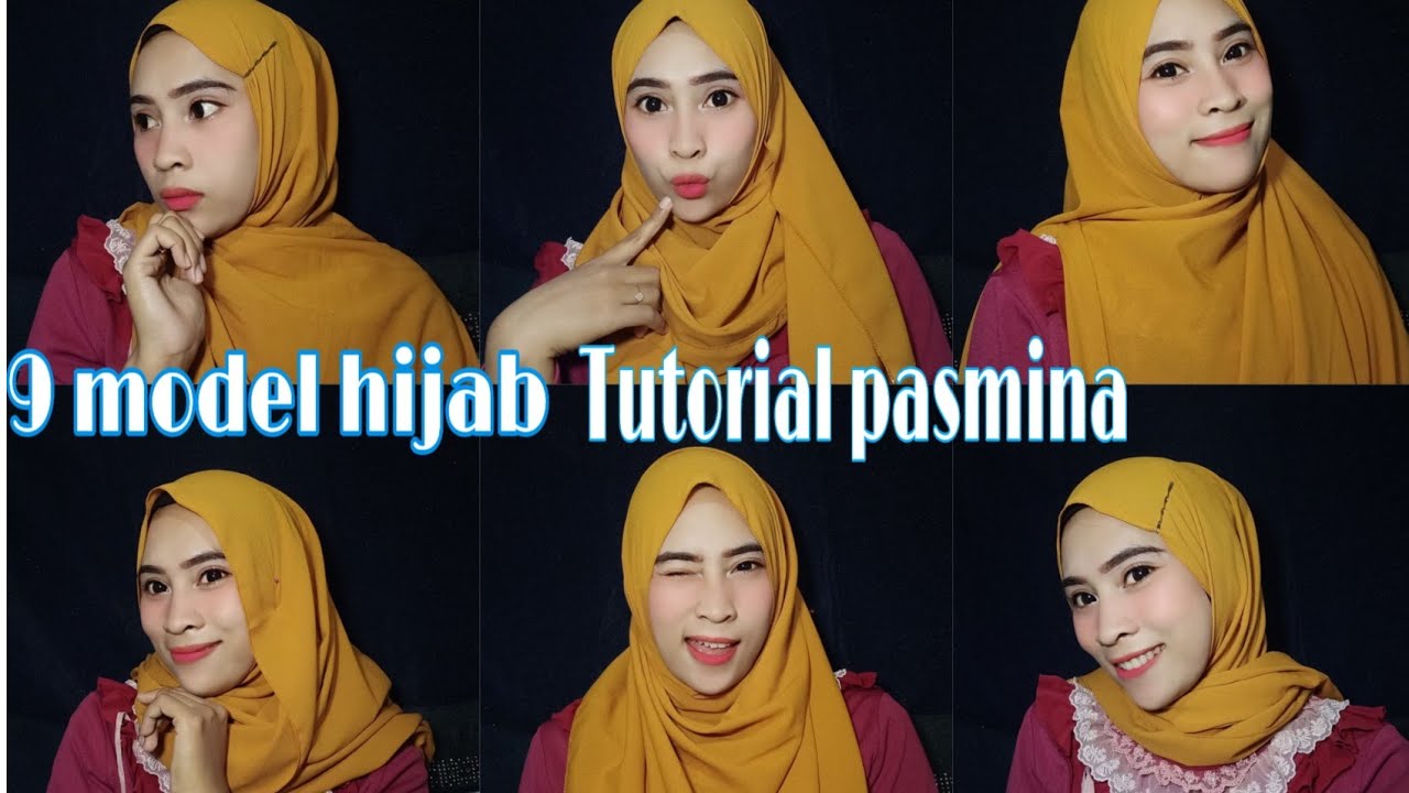 9 TUTORIAL HIJAB PASMINA SIMPEL DAN GAMPANG _(HARNATIN MAHSUN) part 1 - YouTube
