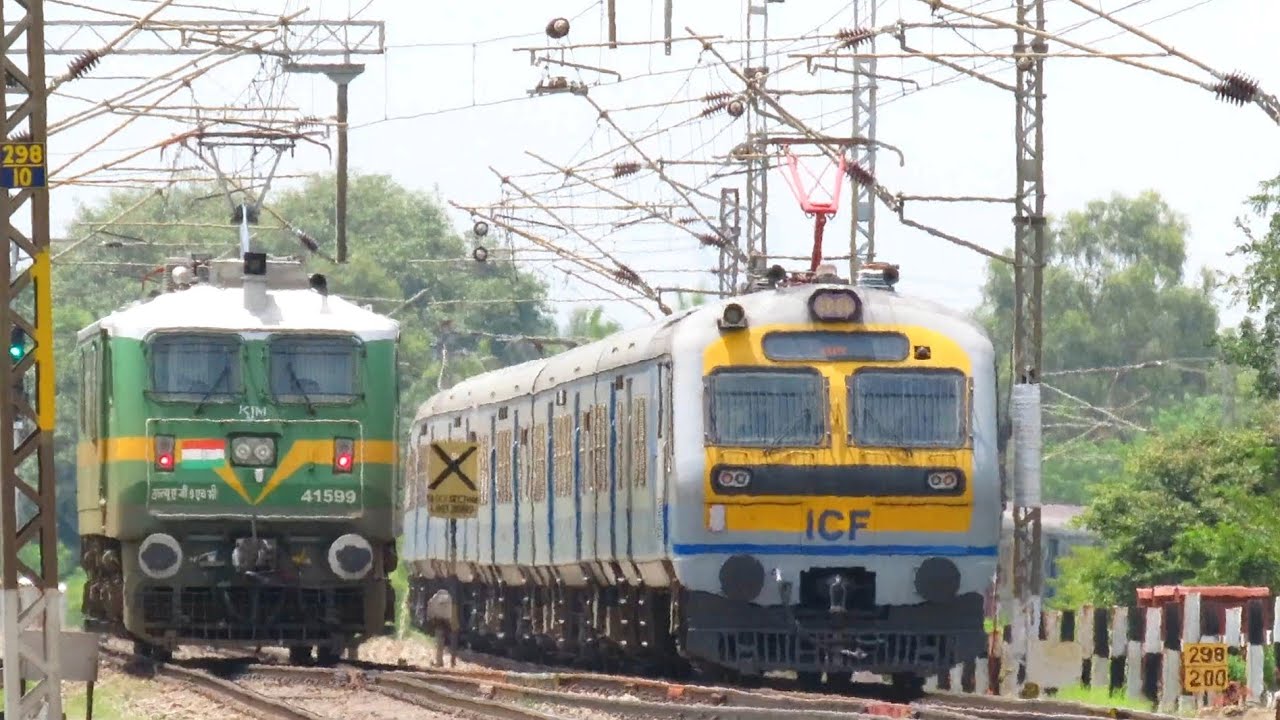 Perfect Crossing | KjM WAG-9HC light Meets Bangarpet MEMU | INDIAN ...