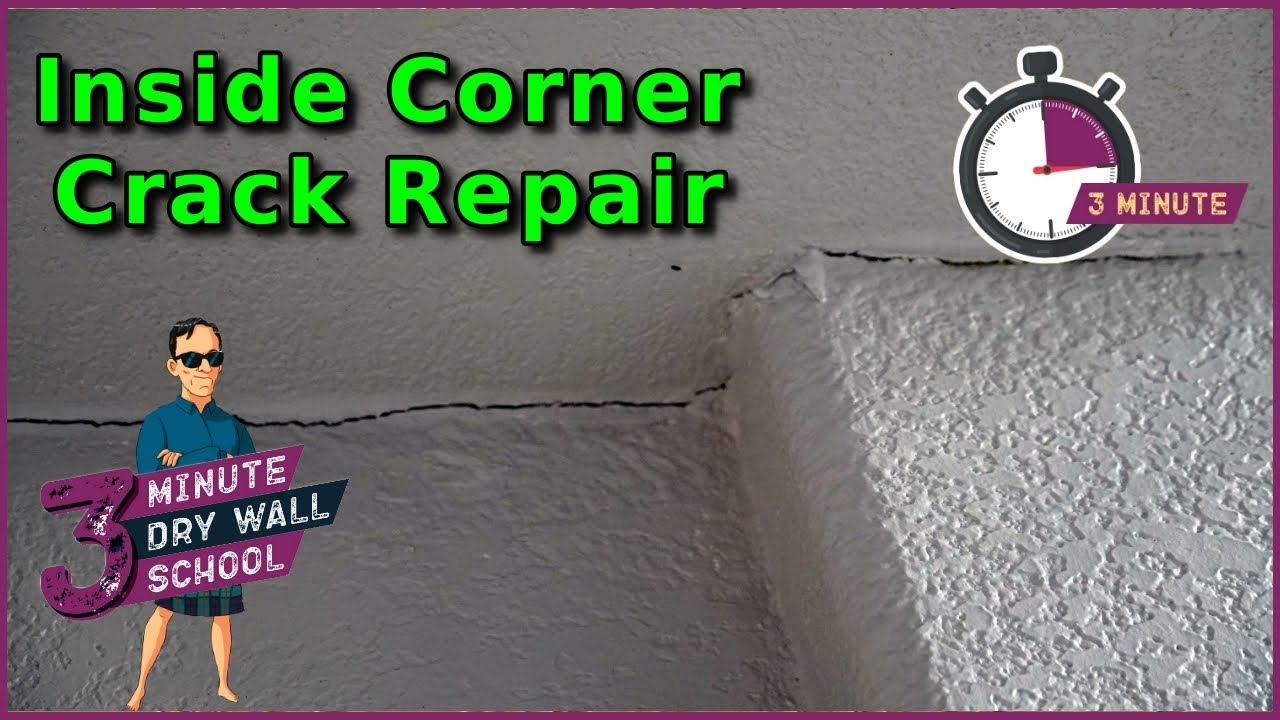 How to Repair an Inside Angle Crack quickly - YouTube