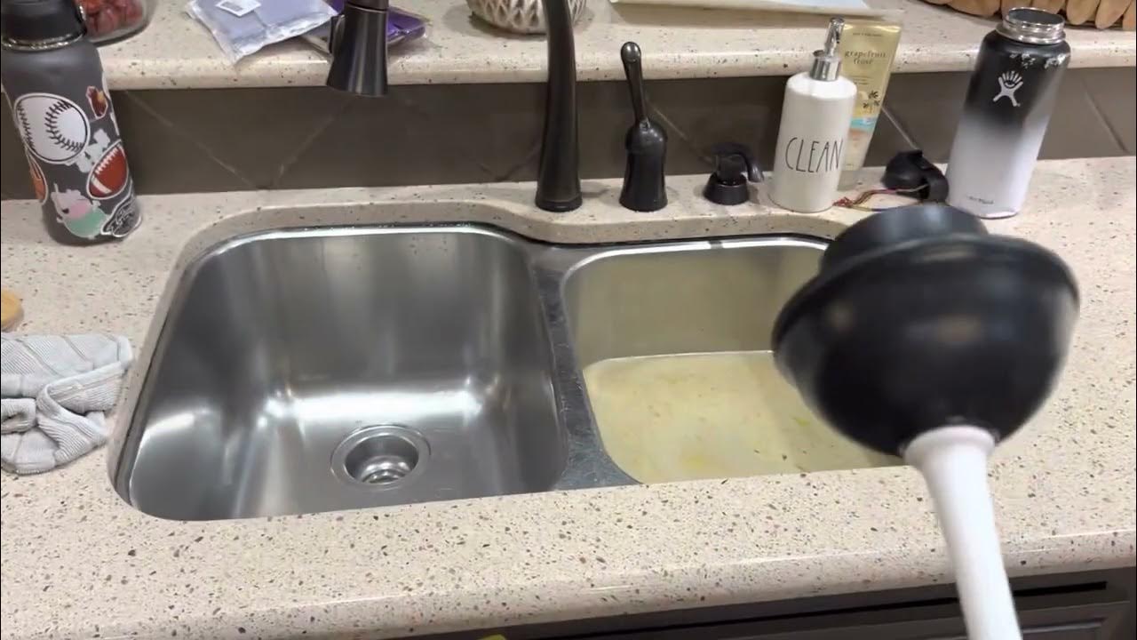 DIY Dad shows you how to troubleshoot a clogged kitchen sink! - YouTube