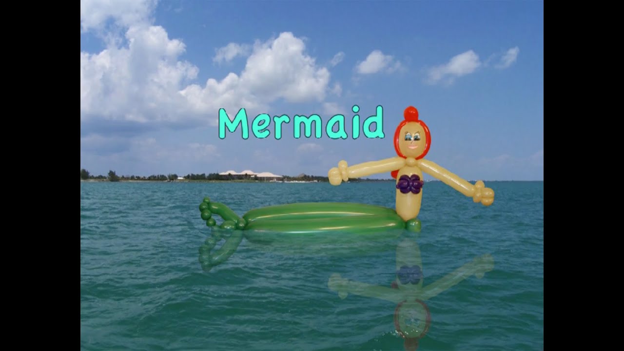 Learn how to make a balloon animal Pool Buddies Mermaid using balloon ...