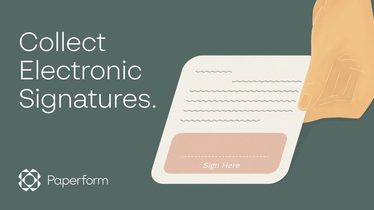 Collect Electronic Signatures with Paperform - YouTube