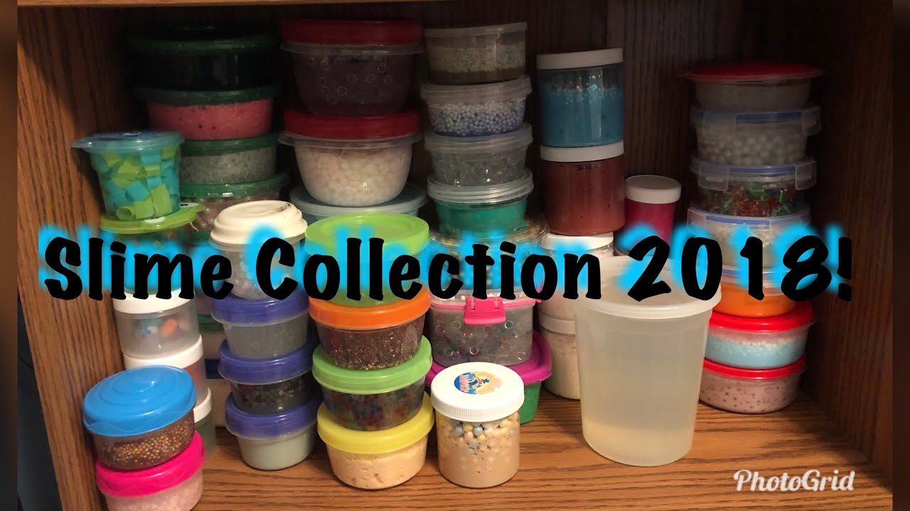 MY SLIME COLLECTION 2018! Part 2/4 - Crunchy Slime - YouTube