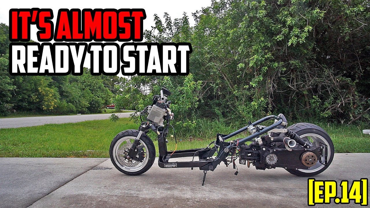 TRS SLAMMED FRONT END INSTALL - Honda Ruckus Build [EP.14] - YouTube