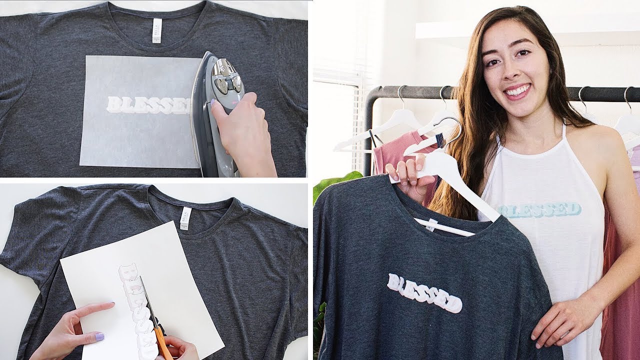DIY Custom T Shirts Iron On Transfer Paper Dark Light YouTube