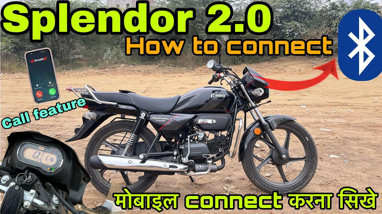 My new HERO SPLENDOR +xtec 2.0 2025 Model How to connect Bluetooth with ...