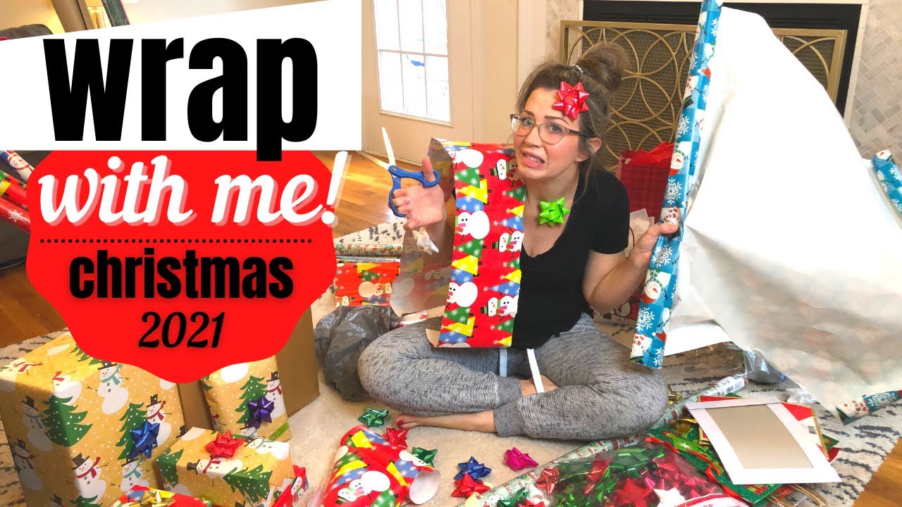 🎁 WRAP WITH ME CHRISTMAS 2021! - MESSY yet PRODUCTIVE WRAPPING ...