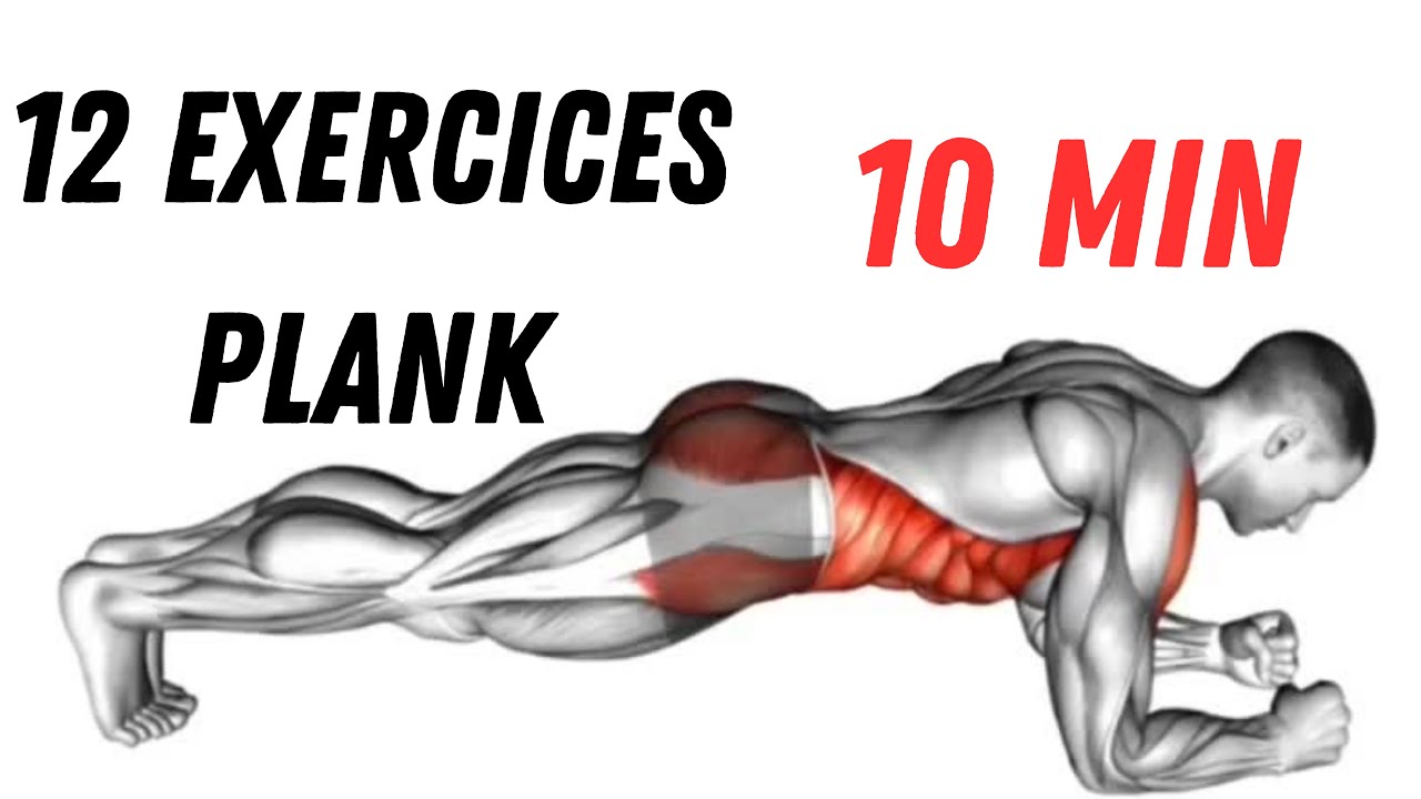 12 Plank Abs Exercises in 10 Minutes for a Strong Core | Intense Abs ...