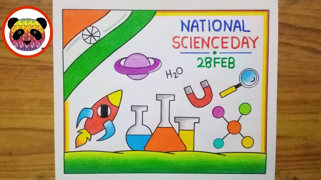National Science Day Poster Drawing / How to Draw National Science Day ...