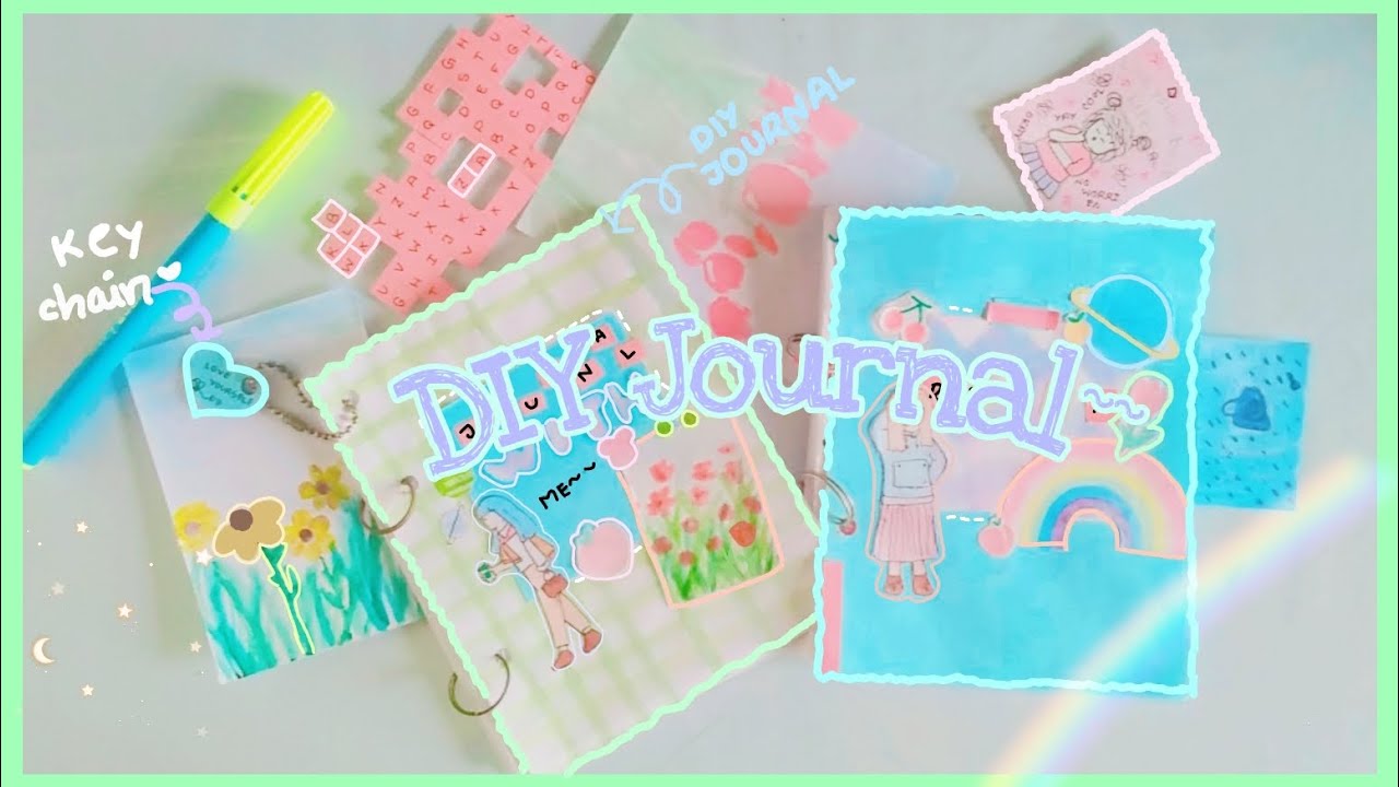 🌈DIY mini 2 Ring Binder journal! 🌈 || easy to make~~ - YouTube