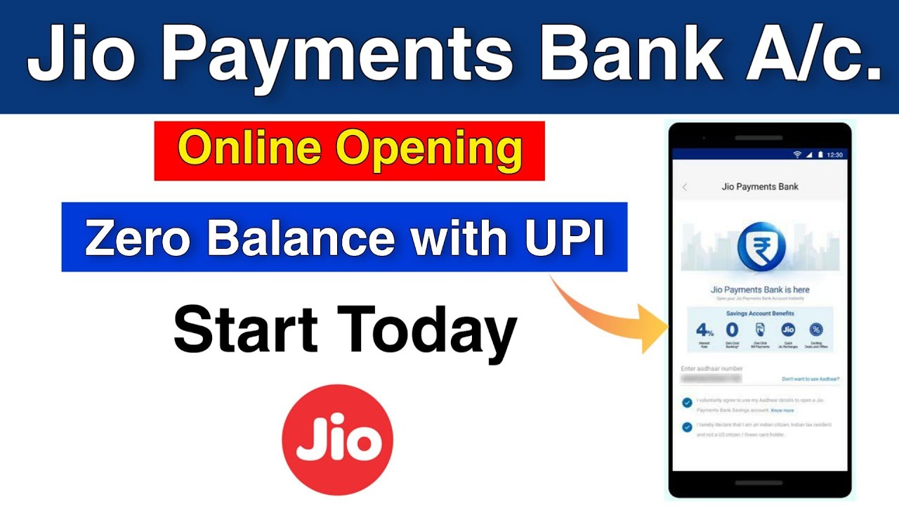 Jio Payments Bank A/c. Online Opening Start 😍| How to open Jio payment ...
