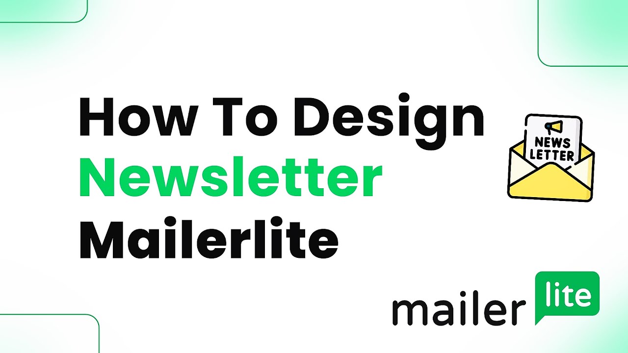 How to Design Newsletter MailerLite (Step By Step) - YouTube