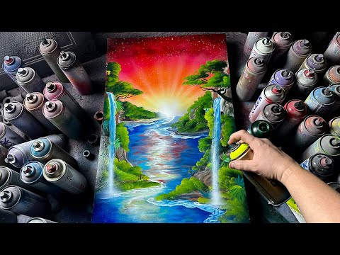 Sunset Sanctuary - SPRAY PAINTING ART By Skech