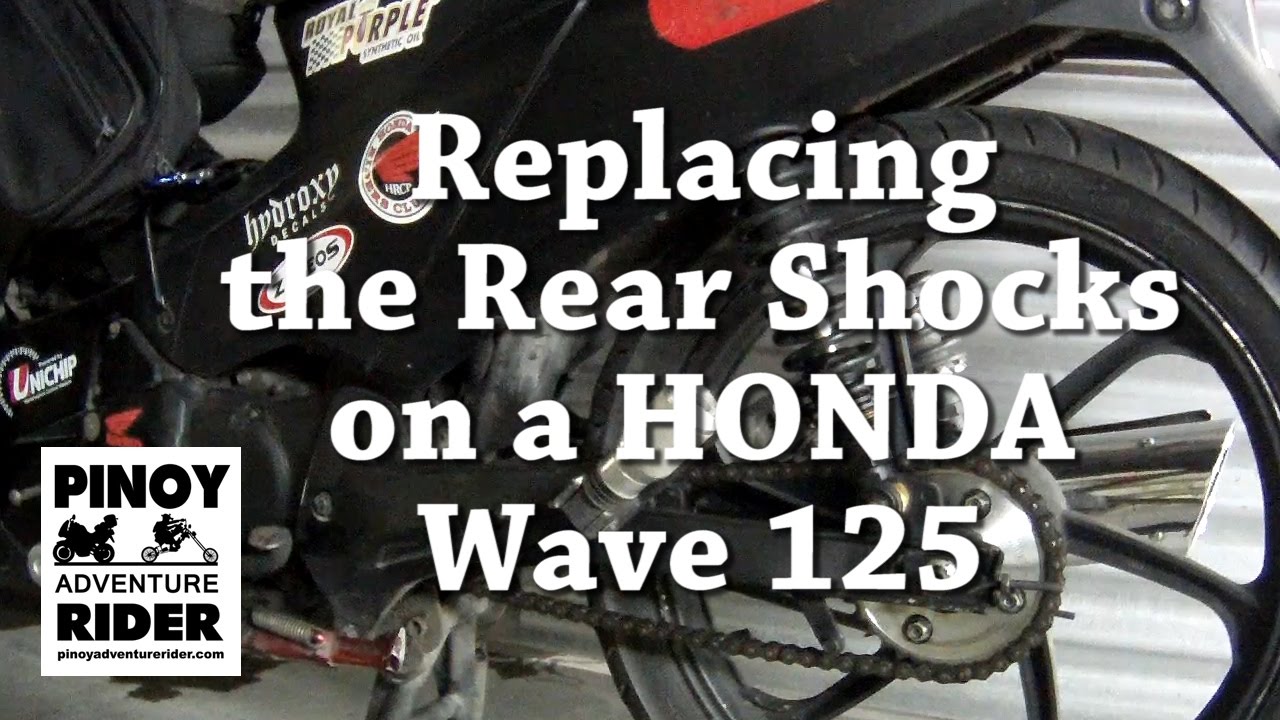 Replacing Rear Shock Absorbers on a HONDA Wave 125 - YouTube