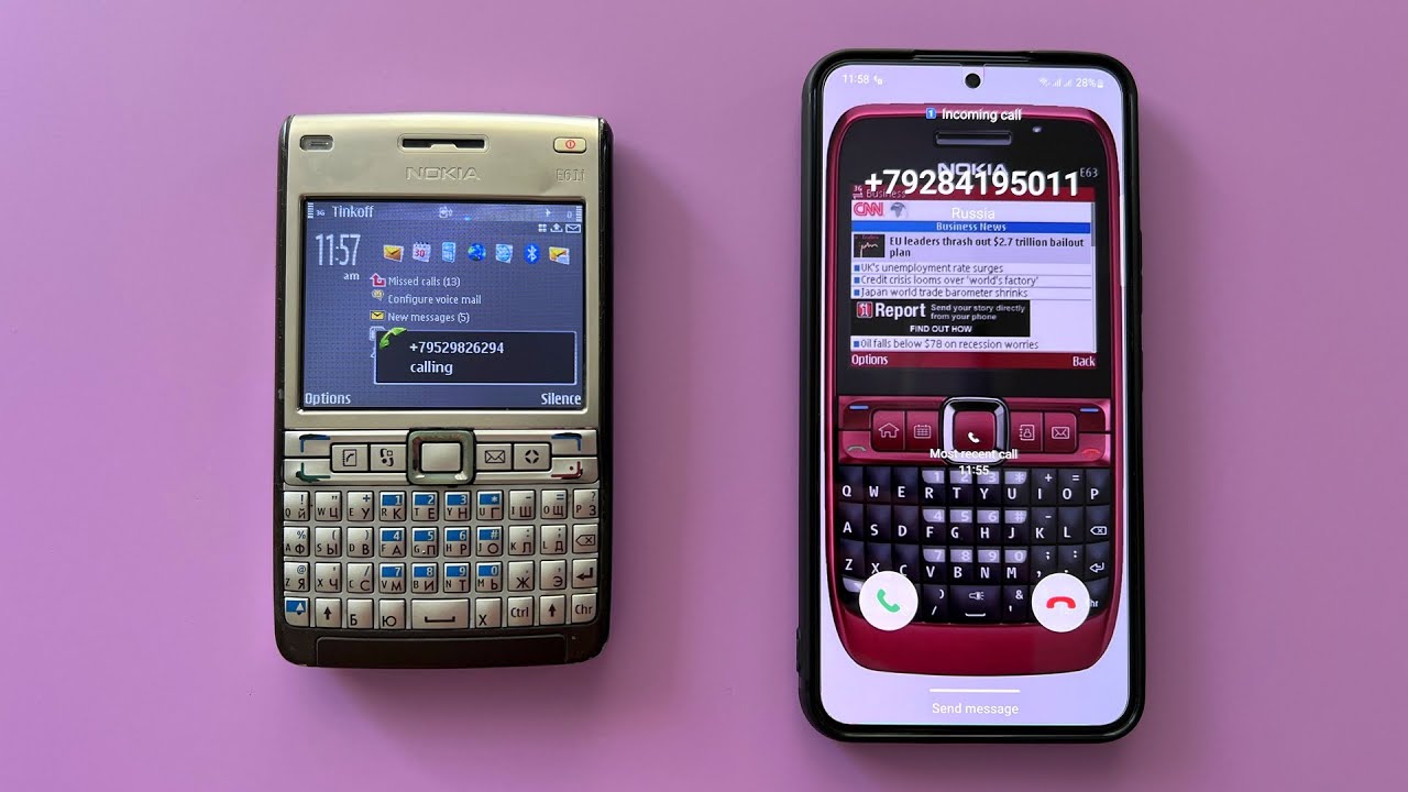 Nokia E61i vs Samsung Galaxy S22 Incoming Call - YouTube