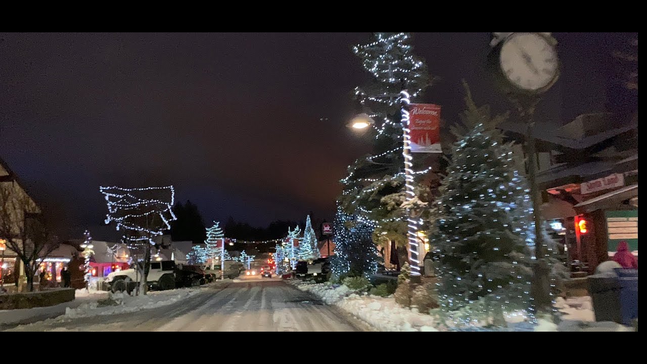 Big Bear SNOW tour around the whole lake. Intense drive. Town looks ...