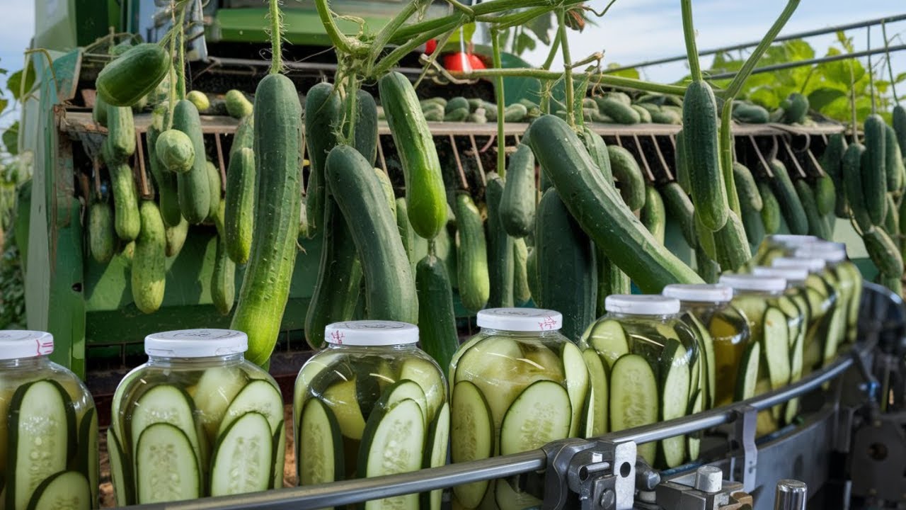 How Farmers Harvest Millions Of Tons Of Cucumber | Processing Millions ...