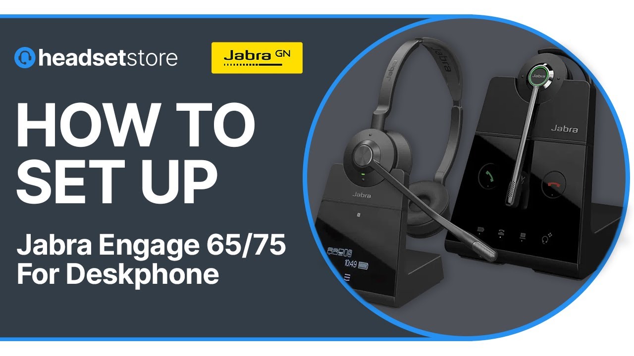 Jabra Engage 65/75 Deskphone/Lifter Set Up - YouTube