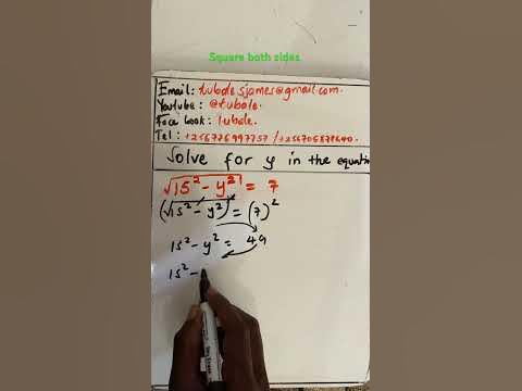 Squaring both sides to solve an equation #maths - YouTube