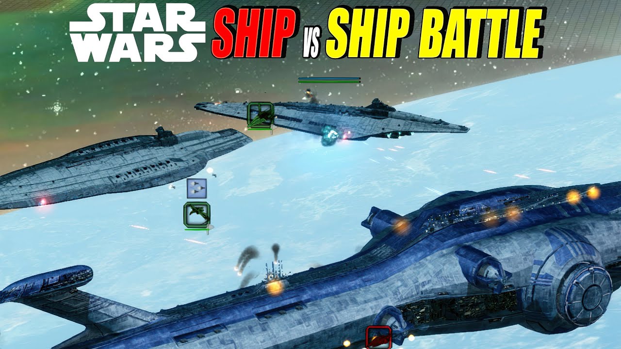MANDATORS vs SUBJUGATOR - Star Wars Ship vs Ship Battle - YouTube