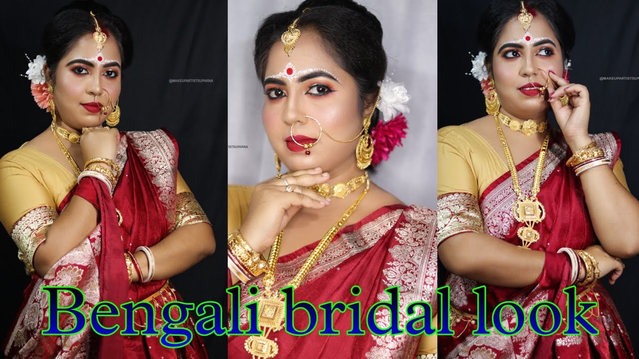 Bengali bridal makeup | Bengali bridal look | Bengali bridal makeup ...