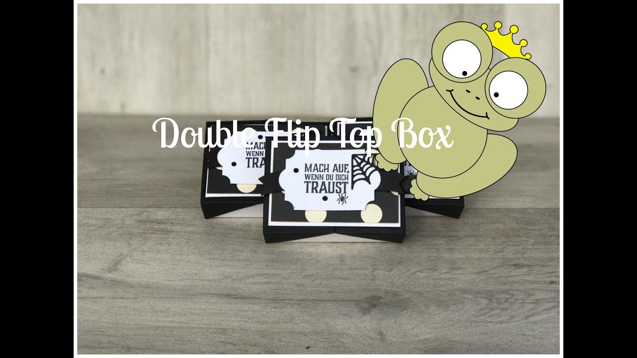 Tutorial: Double Flip Top Box Halloween Spinne Stampin`Up! #mitmachwoche - YouTube