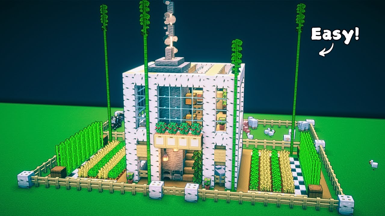 Minecraft: How to Build a Wooden House | Survival Birch Base Tutorial ...