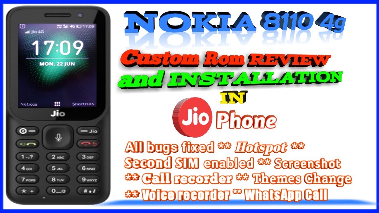 जिओ फोन में Nokia Os की Custom Rom With Hotspot || 🔥🔥Nokia 8110 4g ...