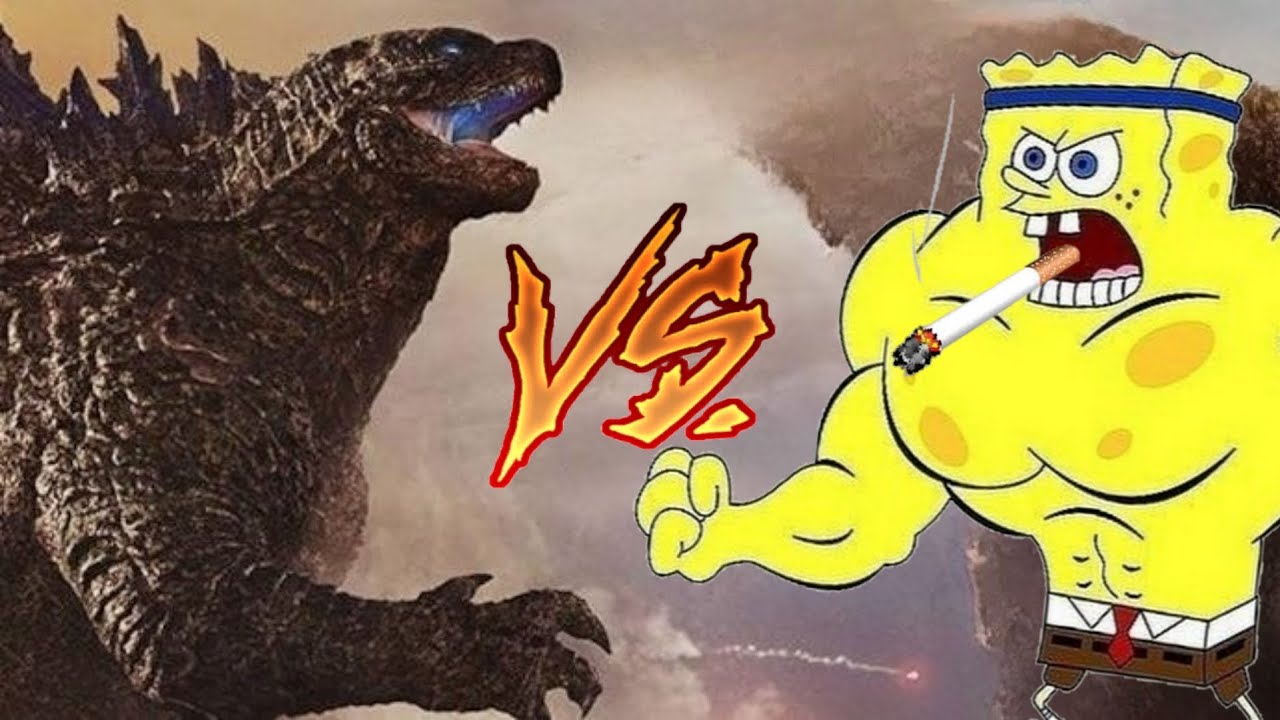 Godzilla VS Kong Spongebob Version in Real Life - YouTube
