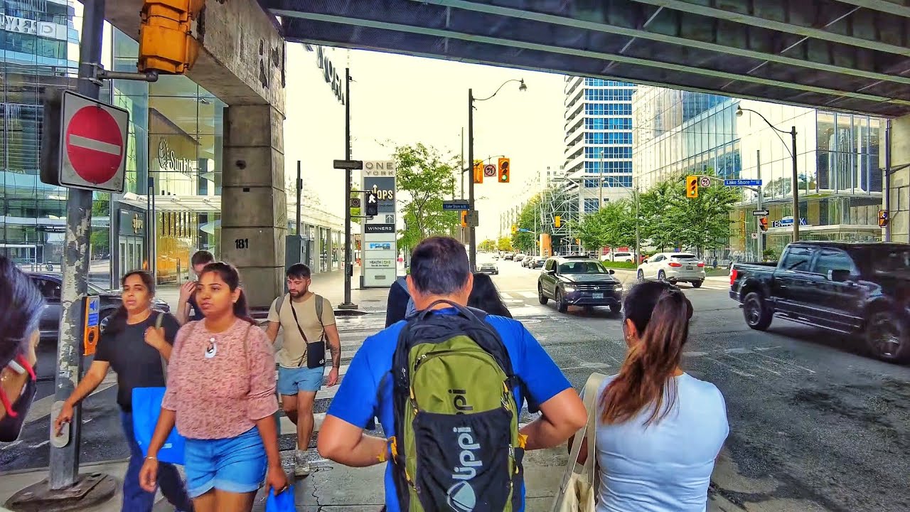 Toronto Walk - Maple Leaf Square to Clarence Square Park - YouTube