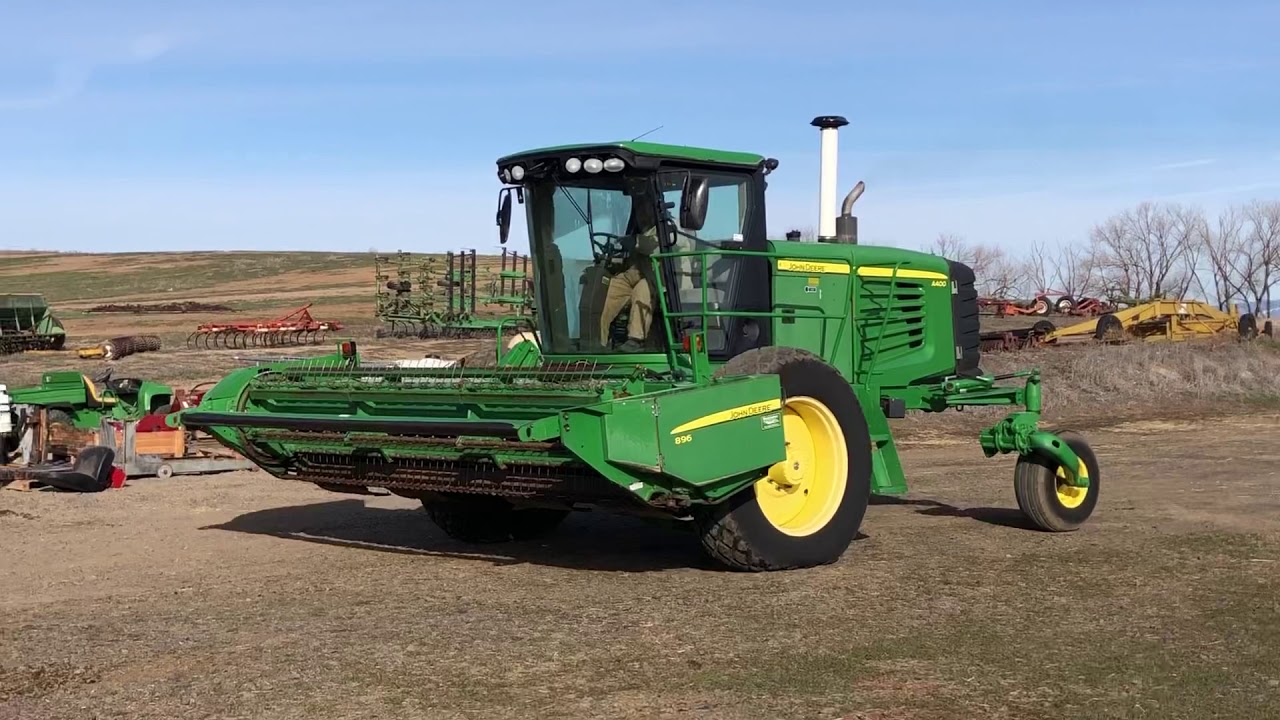 Lot 112 John Deere A400 Swather - YouTube