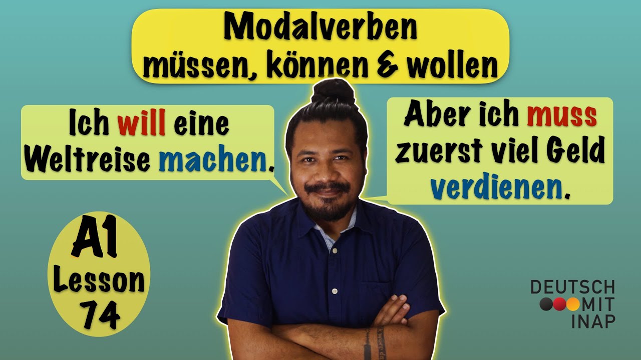 A1- German lesson 74 | German Grammar | Modalverben | Modal Verbs ...