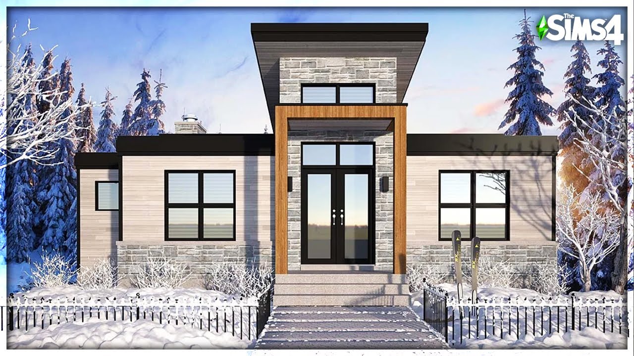 ️☃️Cozy Winter House | THE SIMS 4 SPEED BUILD + CC LINKS - YouTube