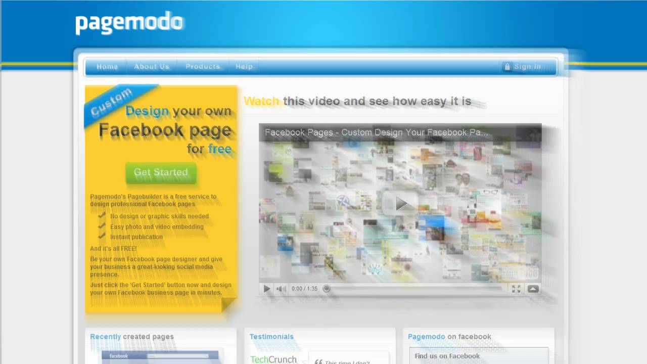 Facebook Pages - Custom Design Your Facebook Page With Pagemodo - YouTube