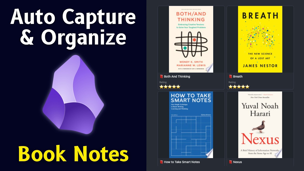 Obsidian Bases For Books 📚 How To Automatically Organize Book Notes 📝 ...