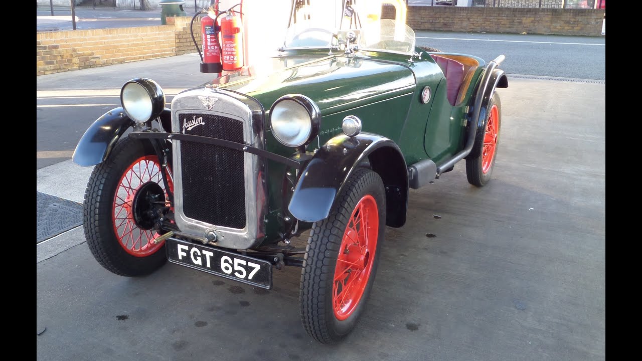 Austin 7 Special Driving Around London, (Ulster front axle, Nippy Cam ...