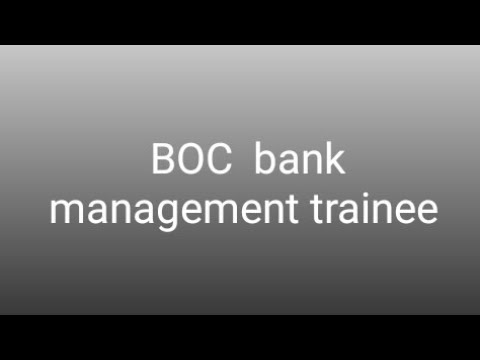 BOC bank job vacancy 2021 - YouTube