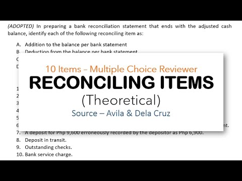 Reconciling Items MCQ Exercises | Theoretical - YouTube