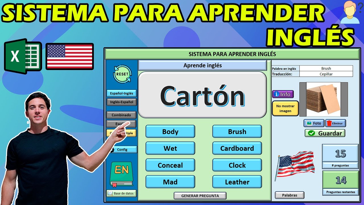 🤓SISTEMA PARA APRENDER INGLÉS en EXCEL - YouTube