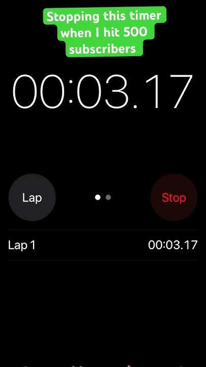 Stopping timer when I hit 500 sub - YouTube