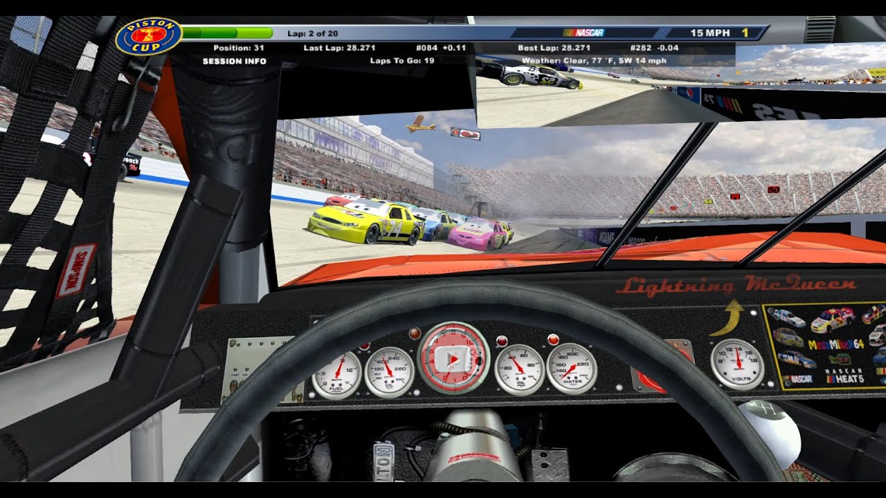 Nascar Racing 2003: Lightning McQueen and the Gang! KA-CHOW! Cars Mod ...