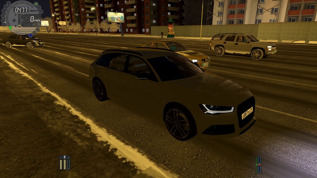 City Car Driving - Audi RS6 Avant Bulkin l Night Driving - YouTube
