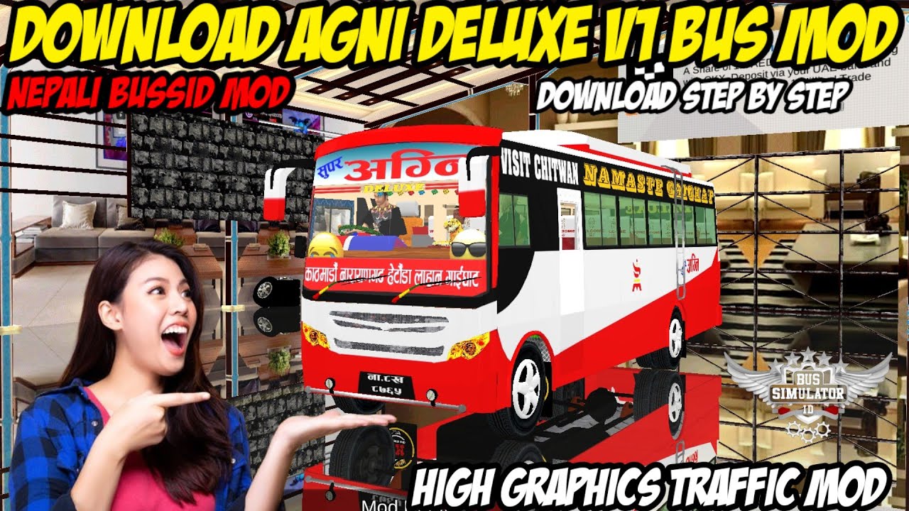 How to download and Agni deluxe V1 in bus simulator indonesia app ...