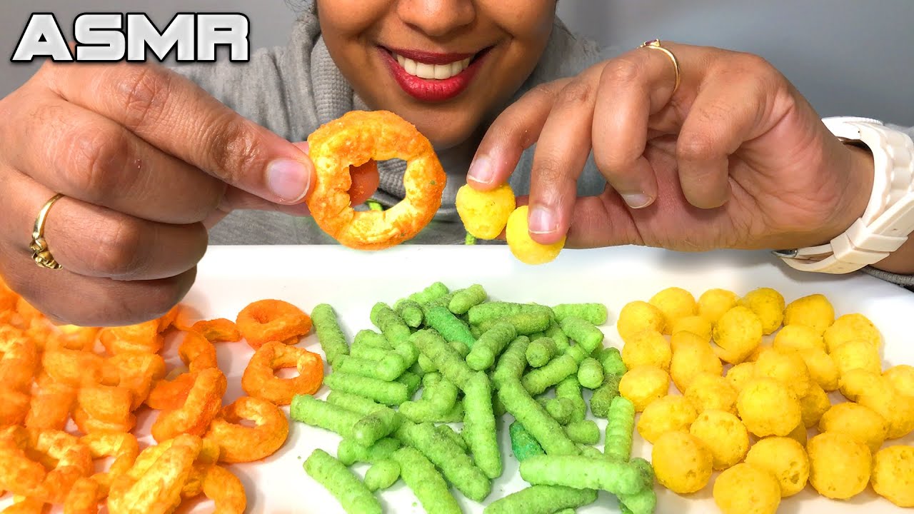 SWEET CORN RICE CRACKERS CHEESE FLAVORED SNACK EATING WITH FOODCRAVER ...